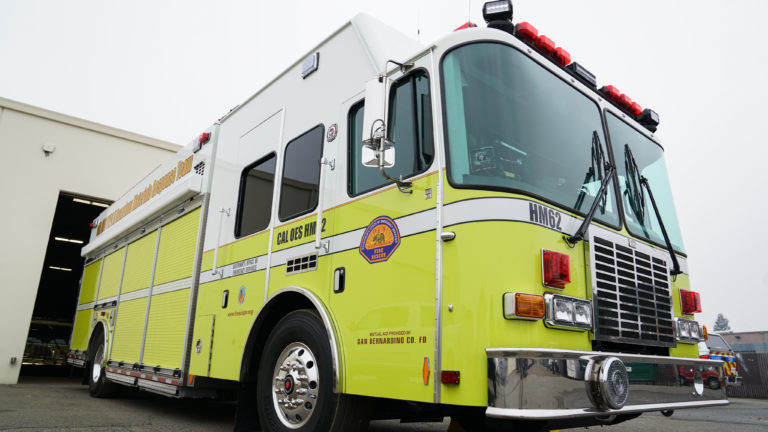 Cal OES delivers Haz Mat Engine to San Bernardino FD | Cal OES News