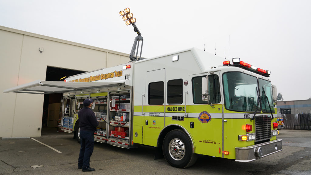 Cal OES delivers Haz Mat Engine to San Bernardino FD | Cal OES News